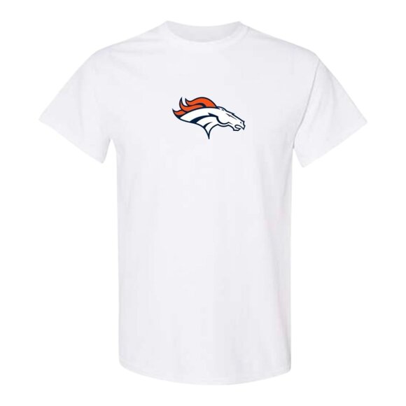 Shirts | Mens Denver Broncos Logo Cotton Tshirt White | Poshmark
